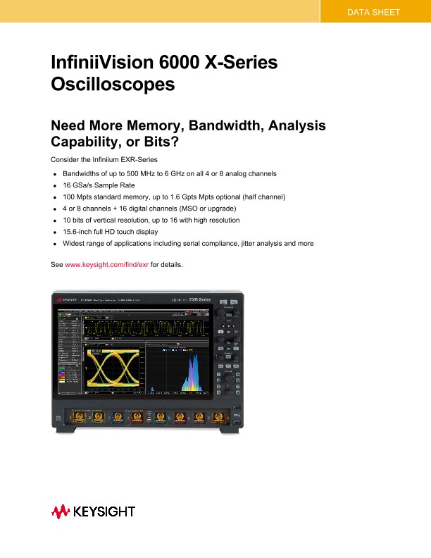 InfiniiVision 6000 X-Series Oscilloscopes PDF Asset Page | Keysight